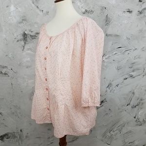 a.n.a | Tops | Ana Peachy Pink Cotten Eyelet Tunic Top | Poshmark